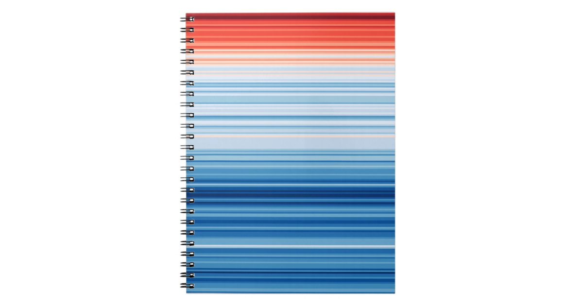 Global Warming Stripes Climate Change Crisis Earth Notebook | Zazzle