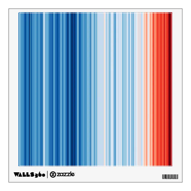 Global Warming Stripes Climate Change Earth Eco Wall Decal | Zazzle