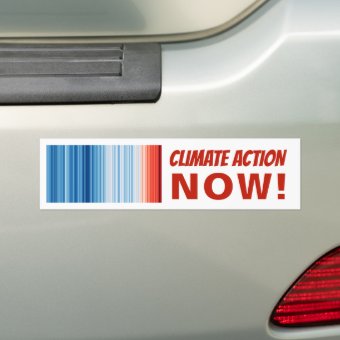 Global Warming Stripes Climate Change Pollution Bumper Sticker | Zazzle
