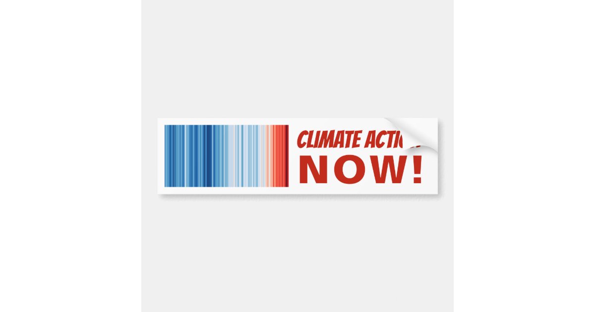Global Warming Stripes Climate Change Pollution Bumper Sticker | Zazzle