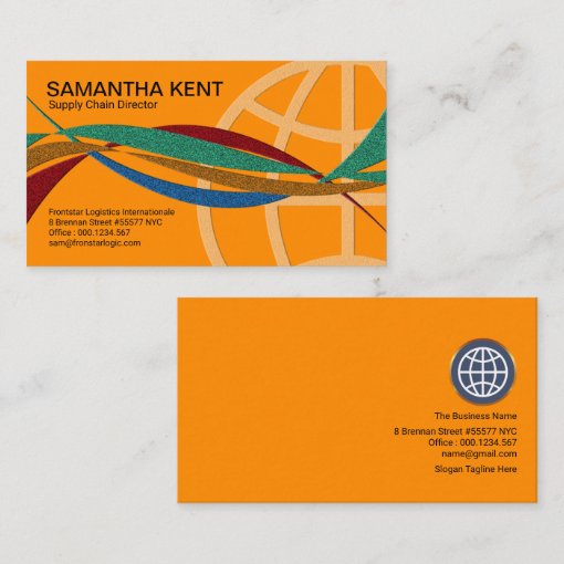 Global Wavelength Connections Supply Chain Business Card | Zazzle