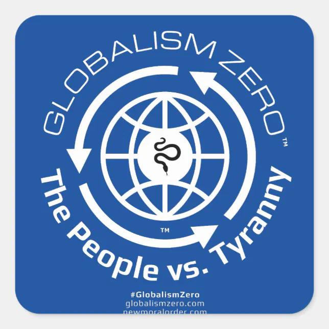 Globalism Zero™ White Circle Logo Stickers | Zazzle