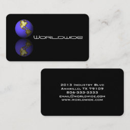 Globe Business Card | Zazzle
