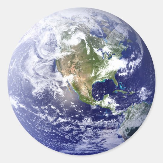 Globe - Circle Sticker | Zazzle.com