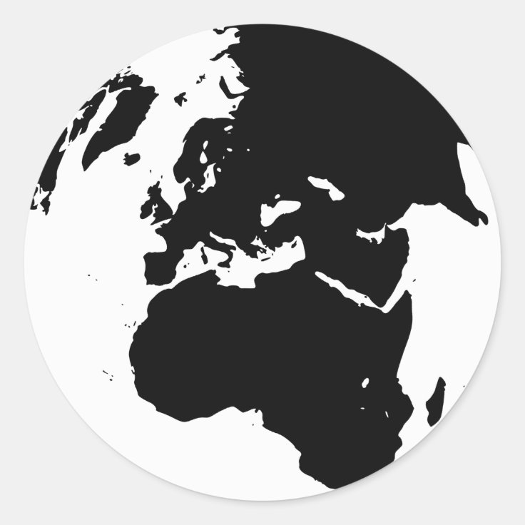 Globe Classic Round Sticker | Zazzle