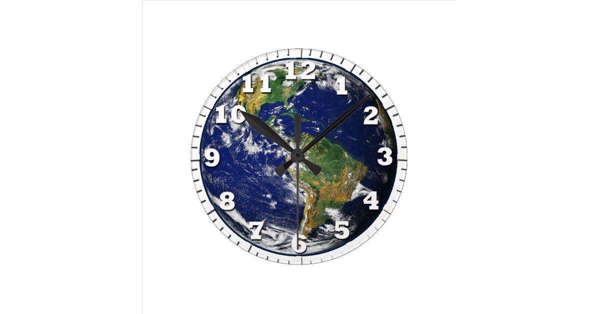 globe is our earth round clock | Zazzle.com
