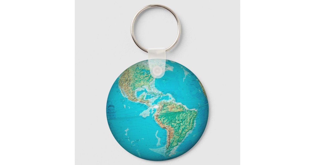 Globe Keychain | Zazzle