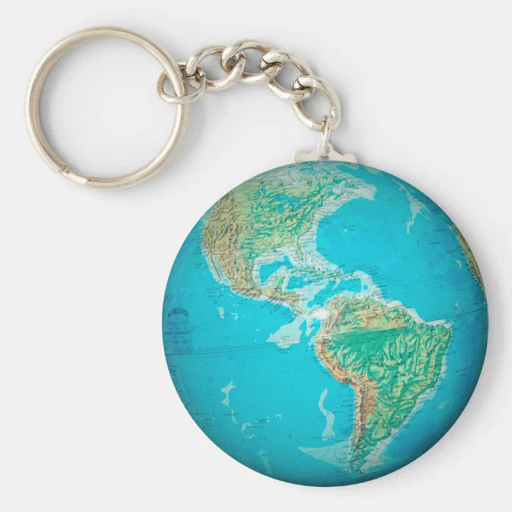 Globe Keychain | Zazzle