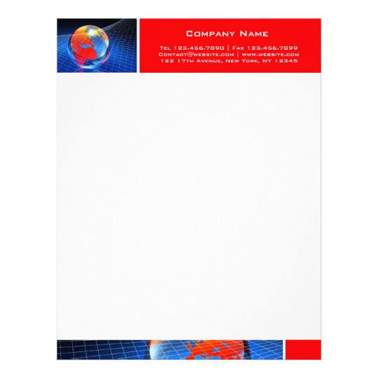 Globe Letterhead | Zazzle.com