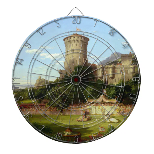 Glorious Past (Medieval Joust) (Vintage Art) Dart Board | Zazzle