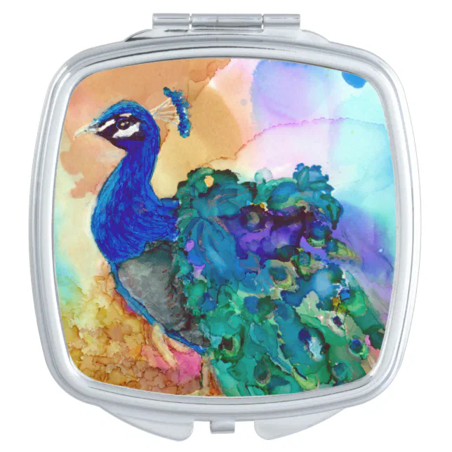 Glorious Peacock Compact Mirror | Zazzle