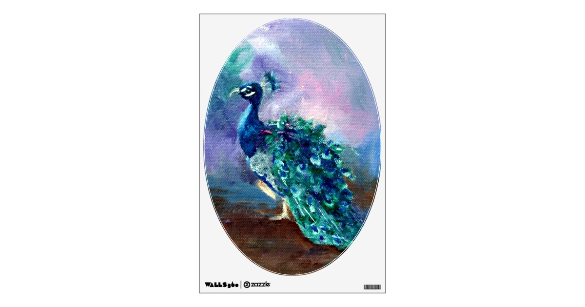 Glorious Peacock II Wall Sticker | Zazzle