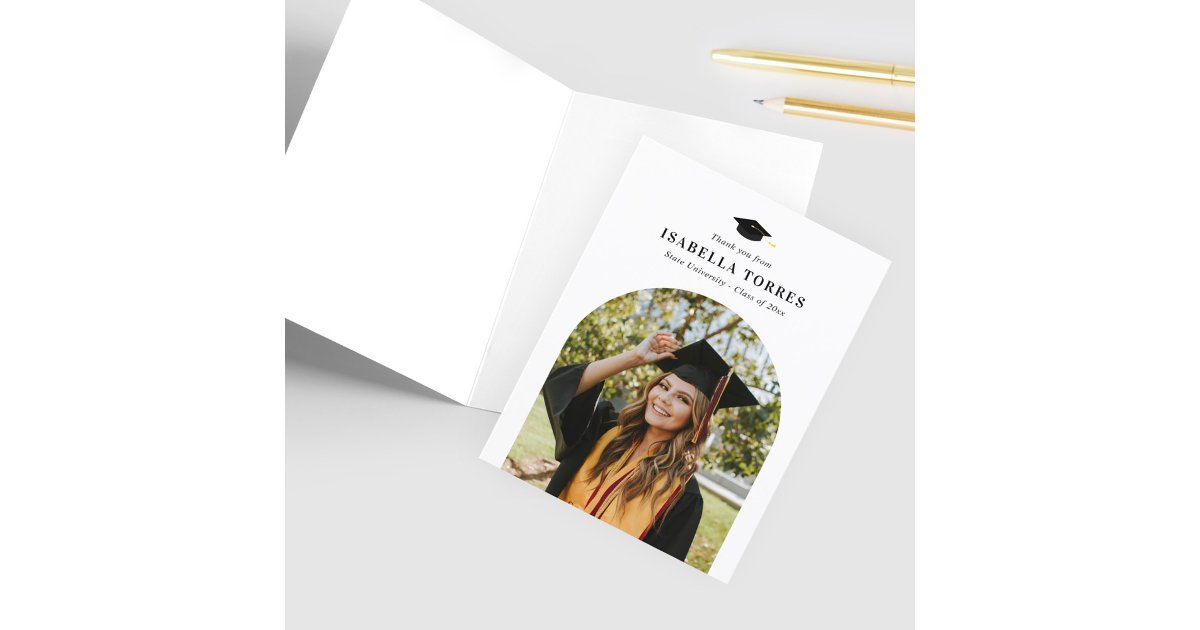 Glorious Peak Graduation Thank You Card | Zazzle