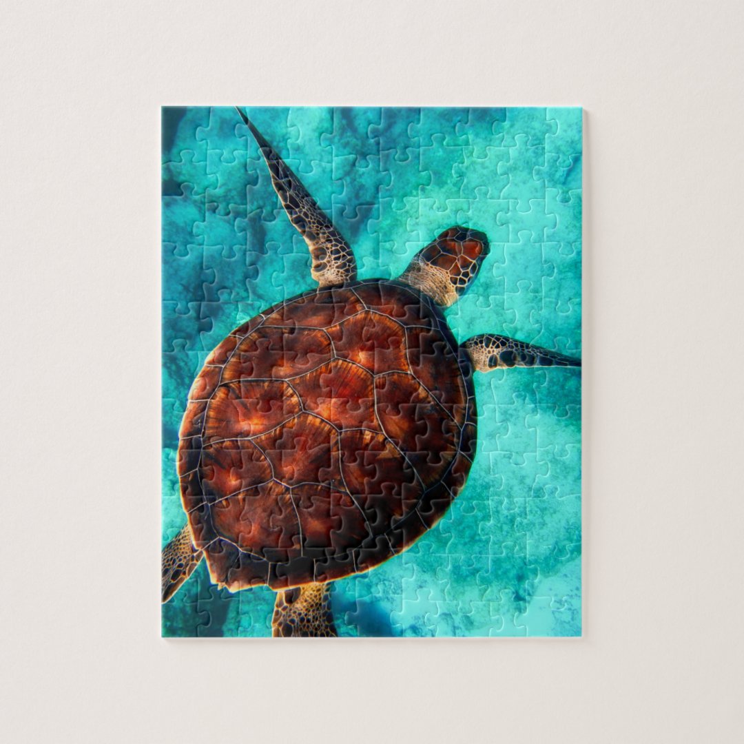 Glorious Sea Turtle Jigsaw Puzzle | Zazzle