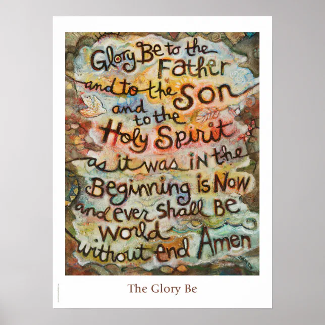 Glory Be Prayer poster for Catholic classroom | Zazzle
