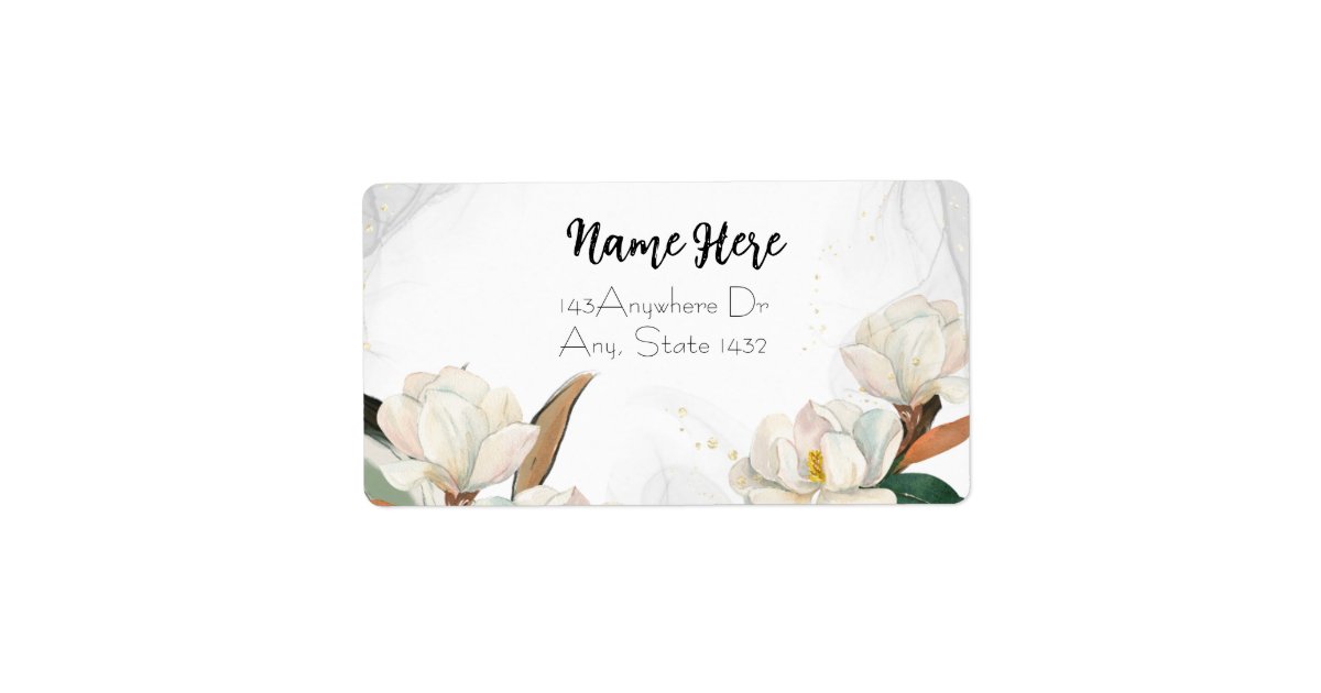 Glory Magnolia Return Address Label | Zazzle