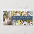 Glory To God In The Highest Stylish Script 7 Photo Holiday Card | Zazzle
