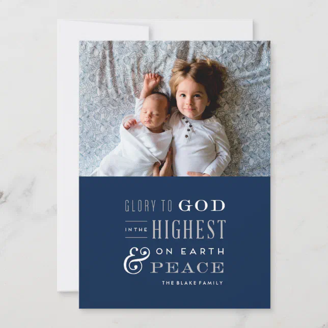 Glory to God Religious Christmas Card | Zazzle
