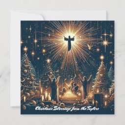 Glory to God Religious Jesus Christian Christmas Holiday Card | Zazzle