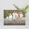 Glory To God Script Religious Christmas Photo Holiday Card | Zazzle