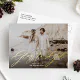 Glory to God Script Religious Photo Foil Holiday Postcard | Zazzle