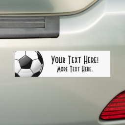 Glossy Classic Soccer Ball Bumper Sticker | Zazzle