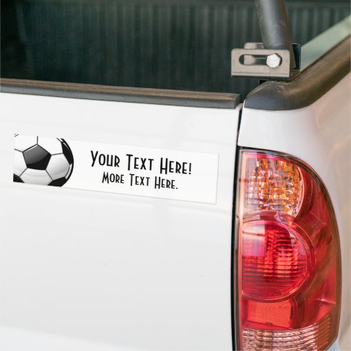 Glossy Classic Soccer Ball Bumper Sticker | Zazzle
