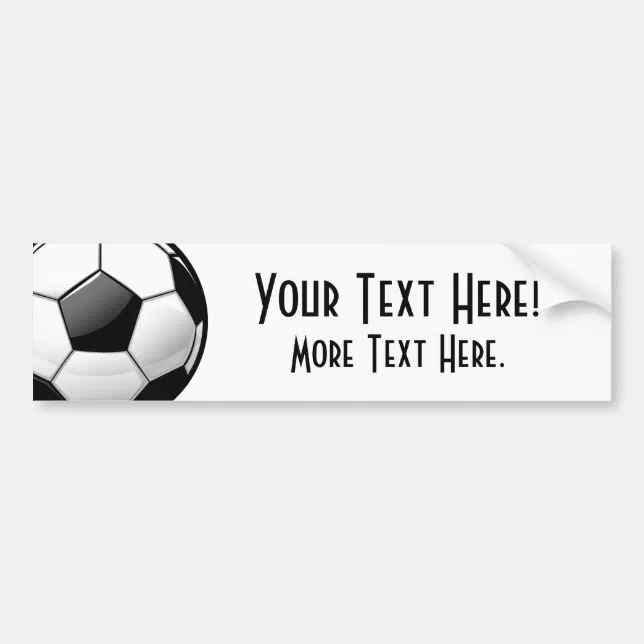 Glossy Classic Soccer Ball Bumper Sticker | Zazzle