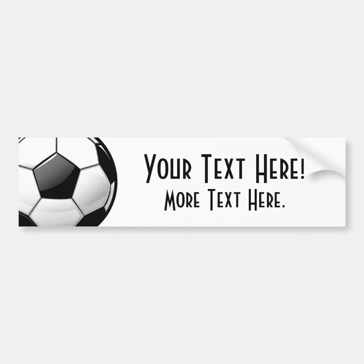 Glossy Classic Soccer Ball Bumper Sticker | Zazzle