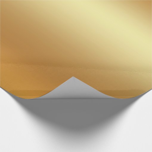 Glossy Faux Gold Elegant Modern Golden Gift Glam Wrapping Paper | Zazzle
