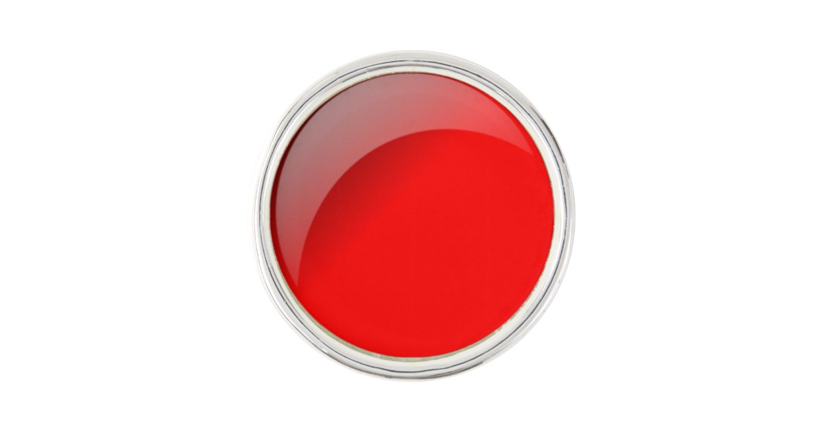 Glossy Red Round Pin | Zazzle