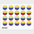 Glossy Round Columbian Flag Classic Round Sticker | Zazzle