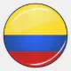 Glossy Round Columbian Flag Classic Round Sticker | Zazzle