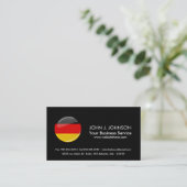 Glossy Round German Flag Business Card | Zazzle