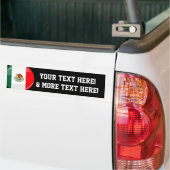 Glossy Round Mexican Flag Bumper Sticker | Zazzle