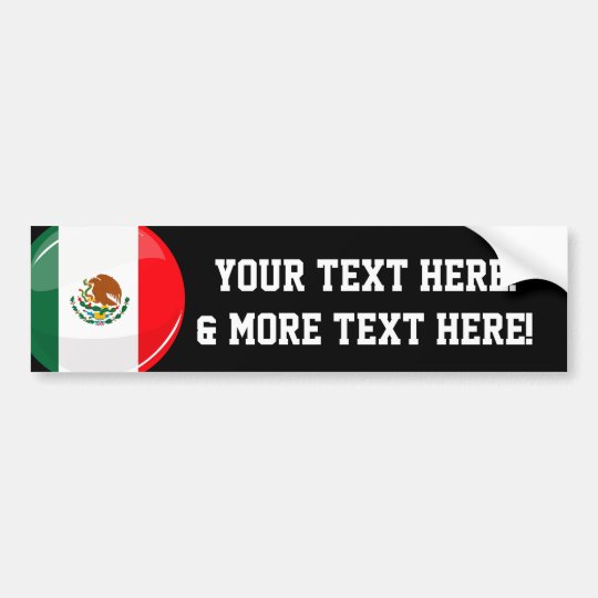 Glossy Round Mexican Flag Bumper Sticker | Zazzle.com