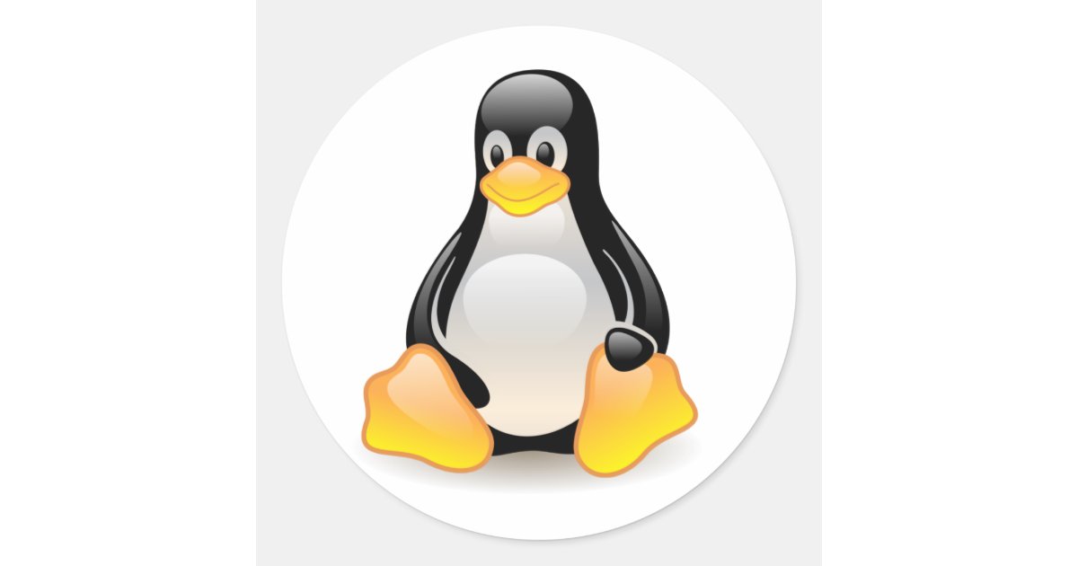 Glossy Tux Linux Penguin Sticker | Zazzle