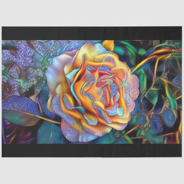 Glossy Unique Rose Art Dream Tissue Paper | Zazzle