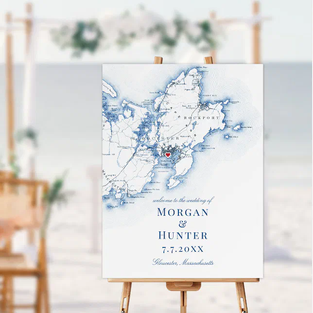 Gloucester MA Destination Wedding Welcome Sign | Zazzle