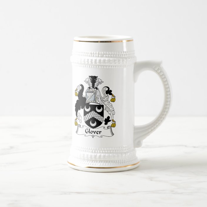 Glover Family Crest Beer Stein | Zazzle.com