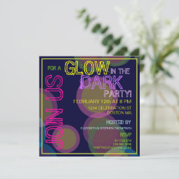 Glow in the Dark Blacklight Party Invitation | Zazzle