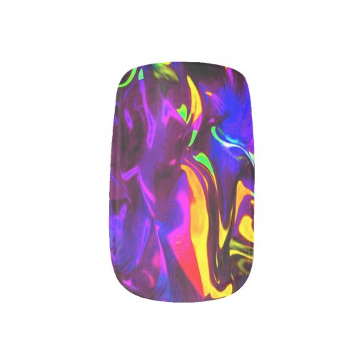 Glow Stick Rave Fire Stick Rainbow Minx Nail Art | Zazzle