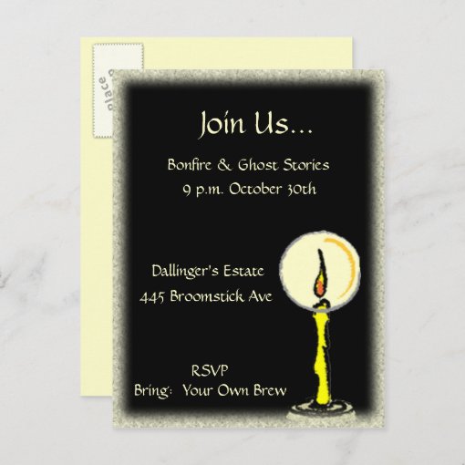 Glowing Candle Invitation | Zazzle