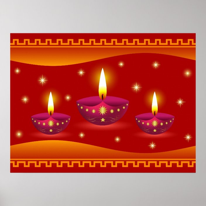 Glowing Decorative Lamps Poster | Zazzle.com