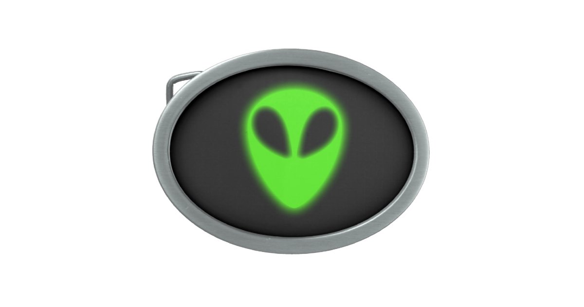 Glowing Green Alien Belt Buckle | Zazzle