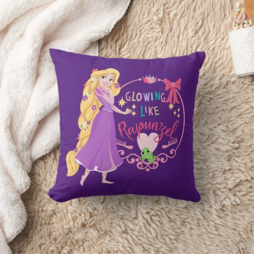 Glowing Like Rapunzel Throw Pillow | Zazzle
