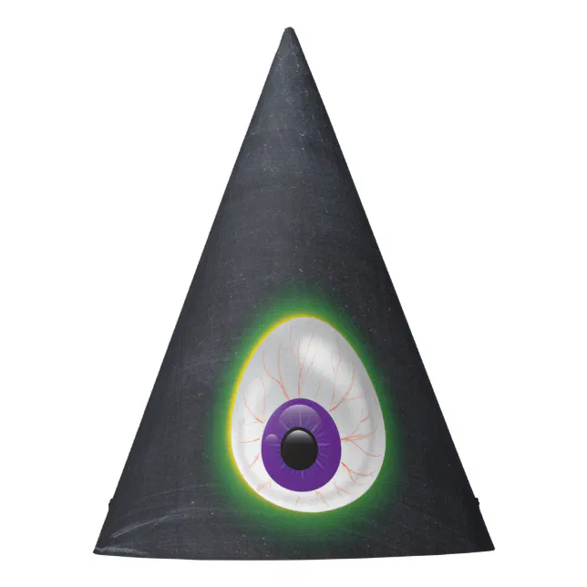 Glowing Purple Eyeball Third Eye Halloween Adult Party Hat | Zazzle
