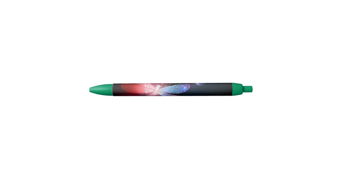 Glowing red dragonfly pen | Zazzle