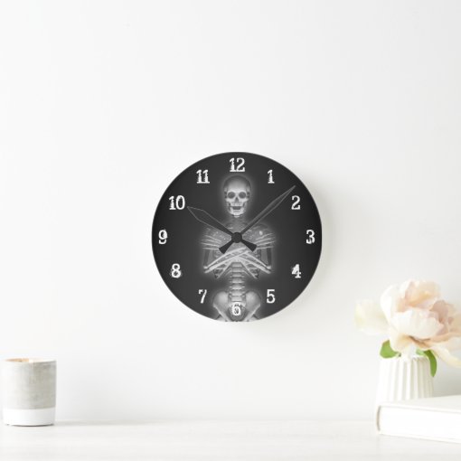 Glowing Skeleton: Wall Clock | Zazzle