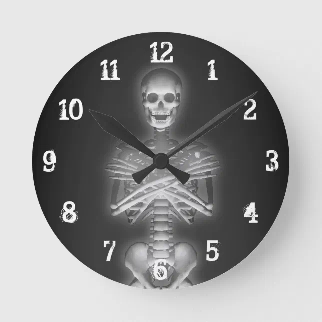 Glowing Skeleton: Wall Clock | Zazzle